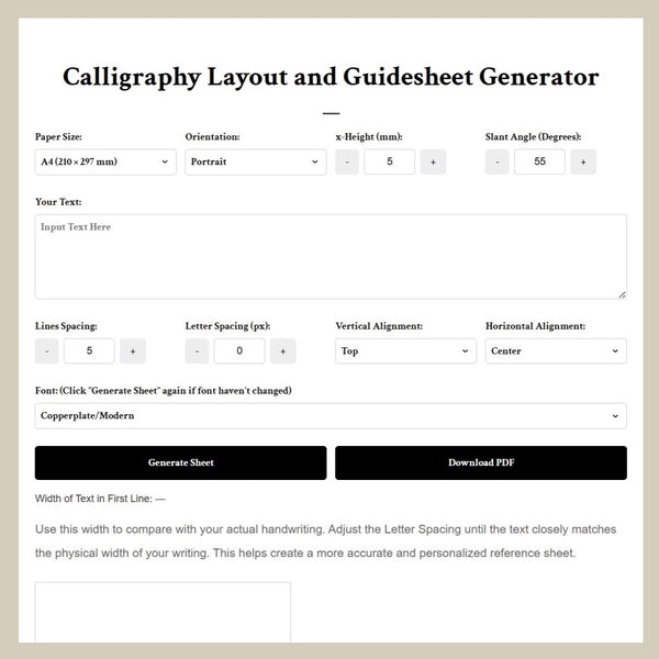 Calligraphy Layout Drafting Tool 西洋書法排版器 – Handwrite House