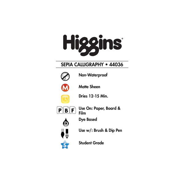 Higgins Sepia Calligraphy Ink (74ml) – Handwrite House